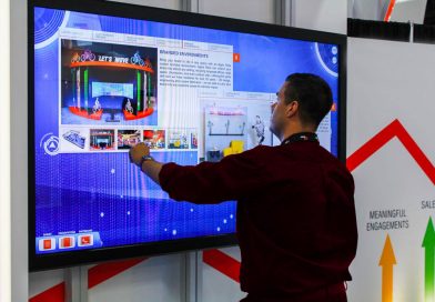 Large format 4k touch screens for rent for corporate events